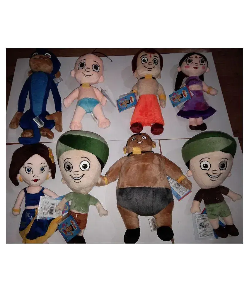 Chhota Bheem soft toys combo PK 8 bheem chutki raju kalia dholu bholu jaggu indumati
